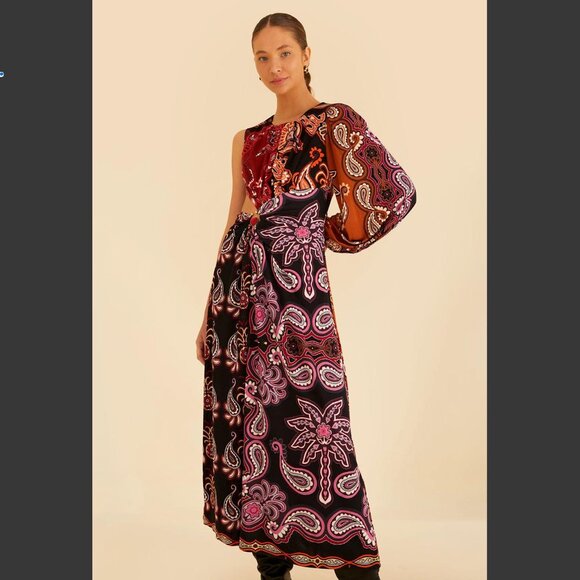 FARM Rio | Dresses | Farm Rio Sweet Mermaids One Shoulder Maxi ...